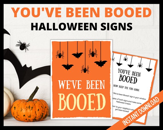 You've Been Booed Printable Sign and Treat Topper, We've Been Booed ...