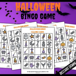 Halloween Bingo, Halloween Game for Kids, Halloween Games for Adults ...