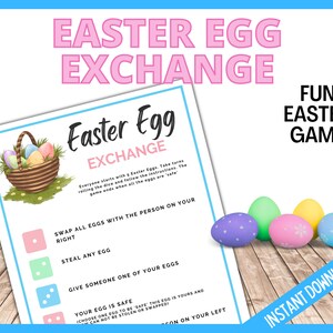 Easter Egg Exchange, Easter Dice Game, Easter Games Kids Printable ...