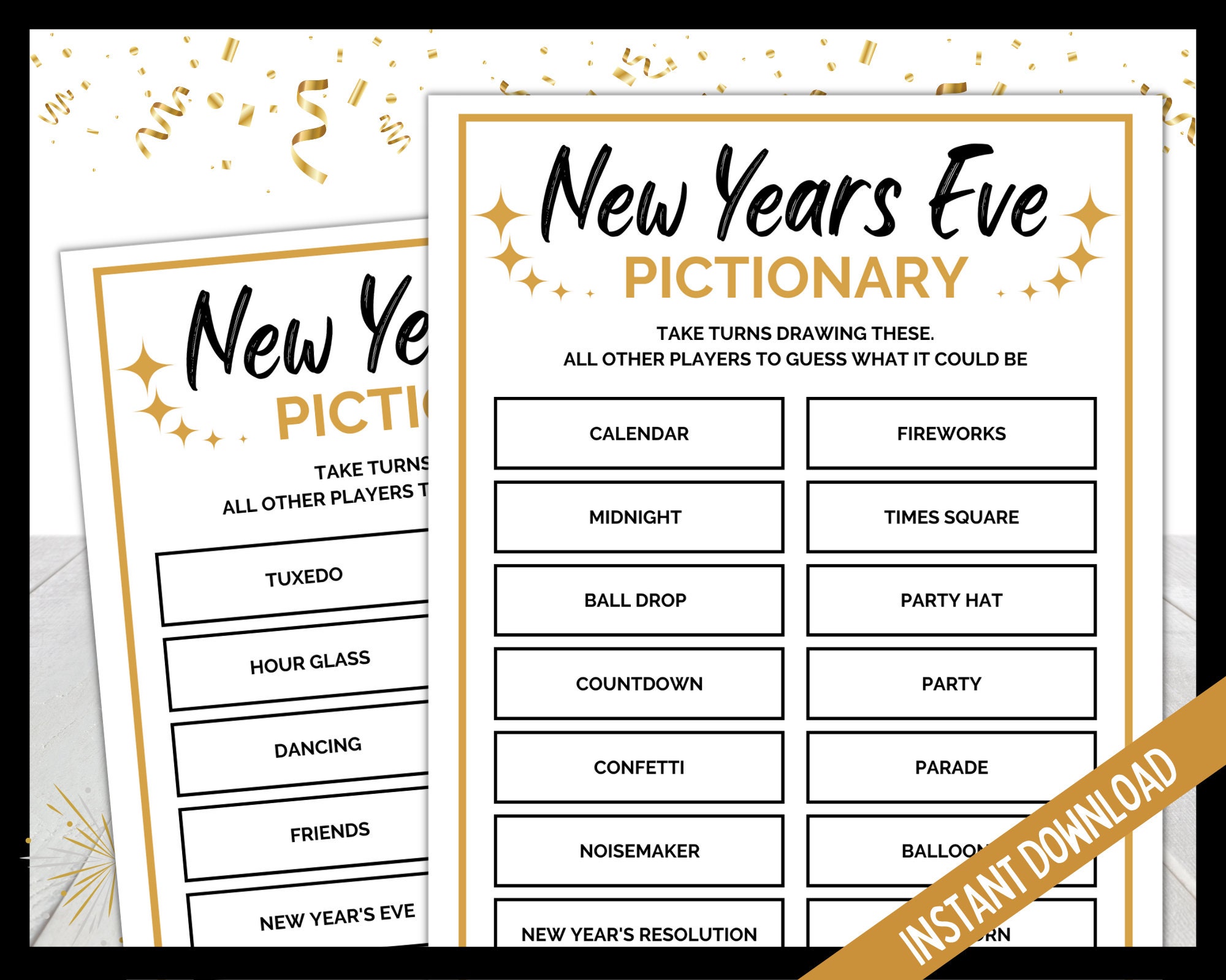 New Years Eve Games Bundle NYE Party Games Bundle Printables - Etsy