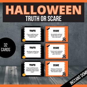 Halloween Truth or Scare, Truth or Dare Halloween Game, Halloween ...