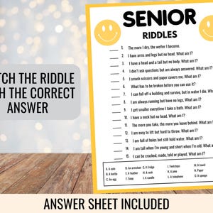 Senior Riddles, Game for Seniors, Elderly Printable Game, Rest Home ...