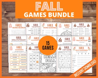 Fall Word Search Printable Game Printable Autumn Party Game - Etsy