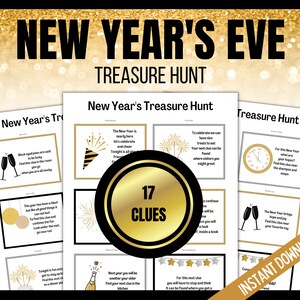 New Year's Eve Scavenger Hunt, New Year's Eve Treasure Hunt, New Years ...
