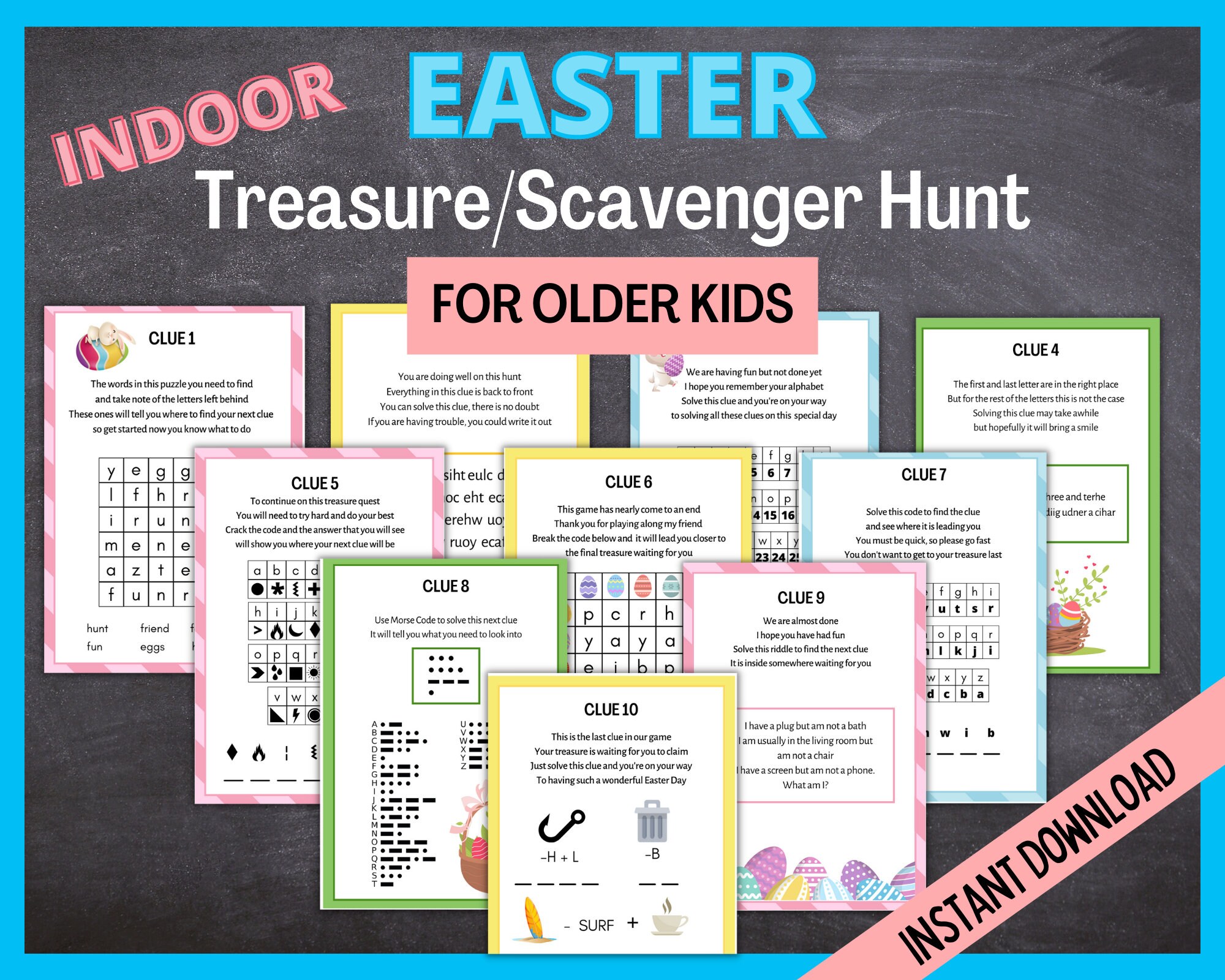 Easter Treasure Hunt for Teens Easter Egg Scavenger Hunt for - Etsy