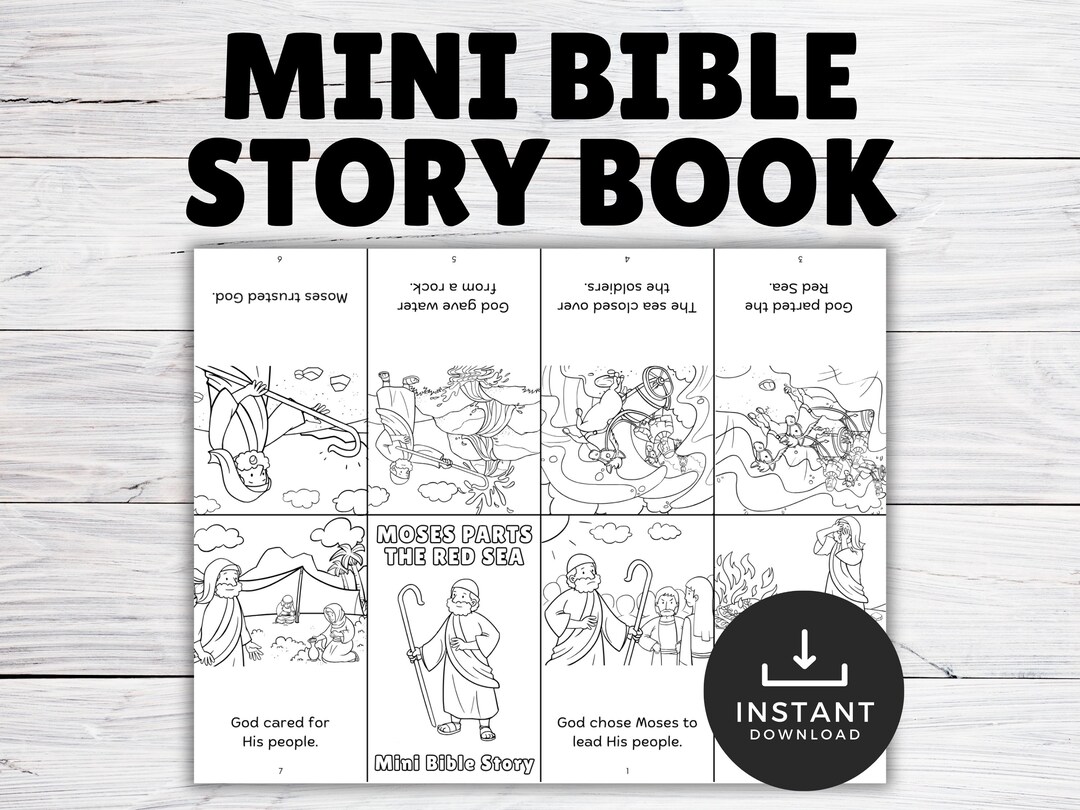 Bible Story Mini Book, Foldable Book, Mini Easter Activity Book, Mini ...