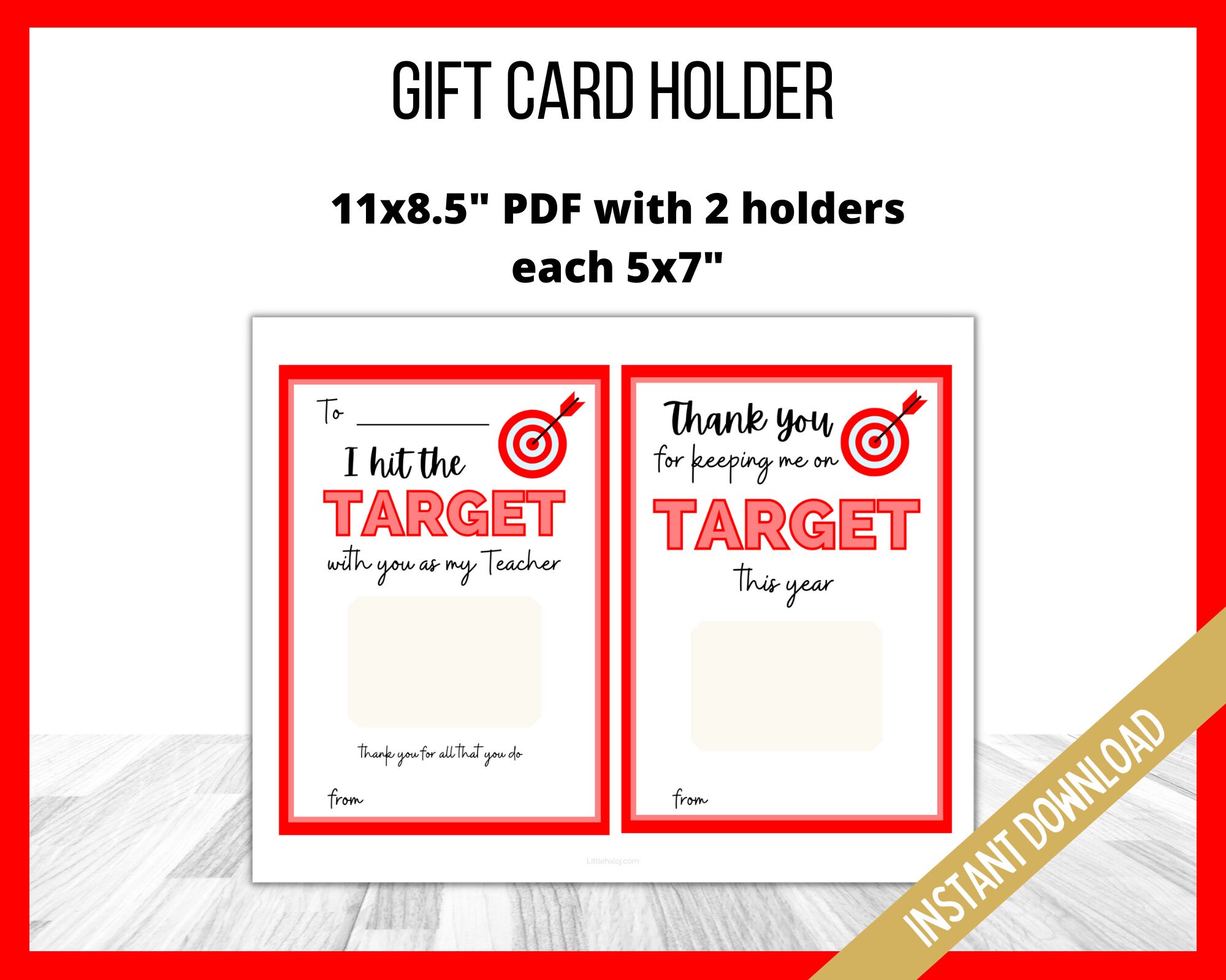 Teacher Appreciation Week Printable Gift Card Holders, Teacher Thank ...