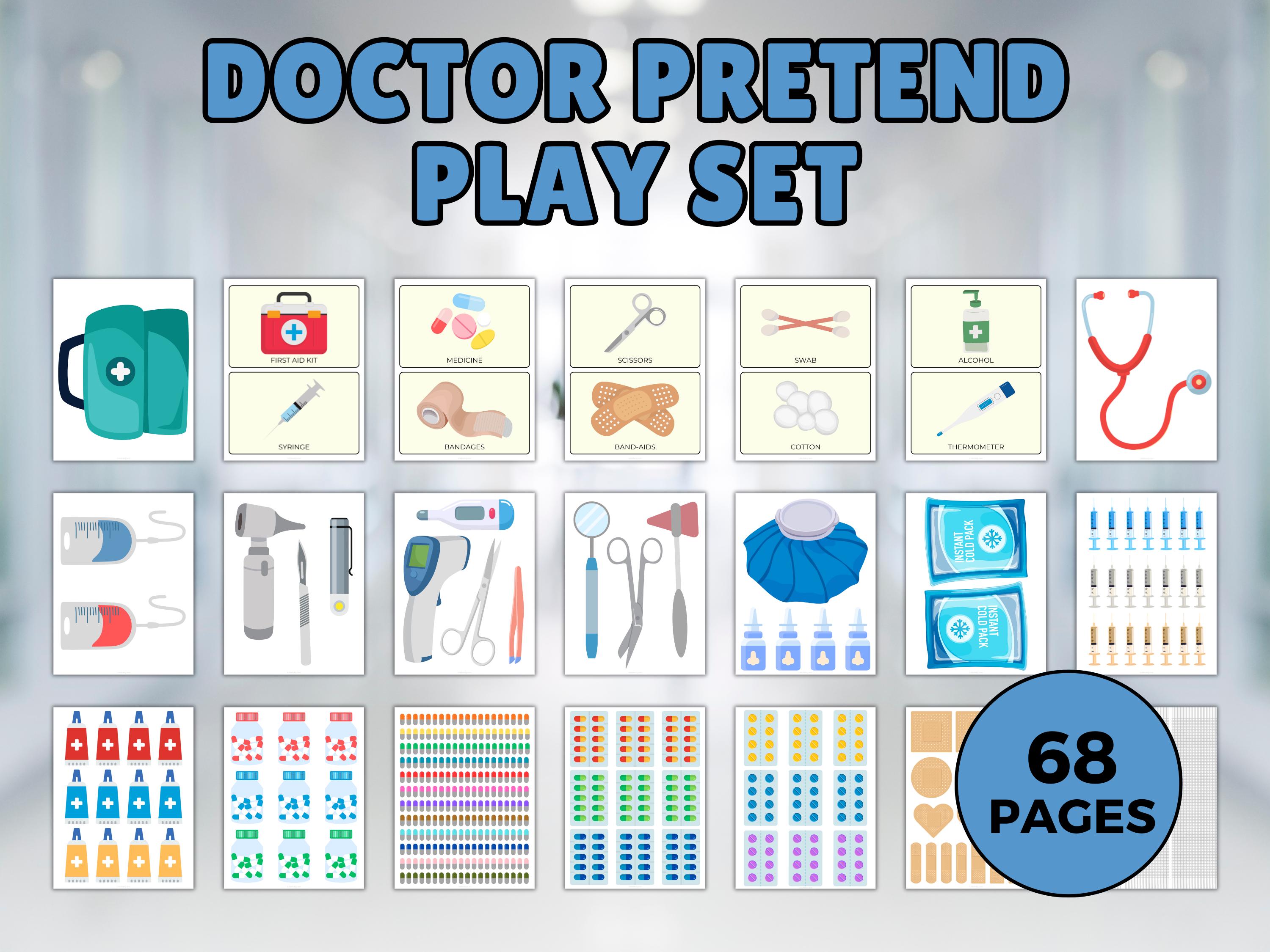Doctor Pretend Play Set, Printable Hospital Dramatic Role Play, Play ...