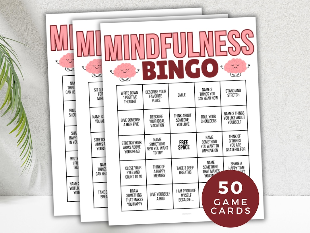 Mindfulness Bingo, Gratitude Bingo, Mindfulness Activity, Counseling ...