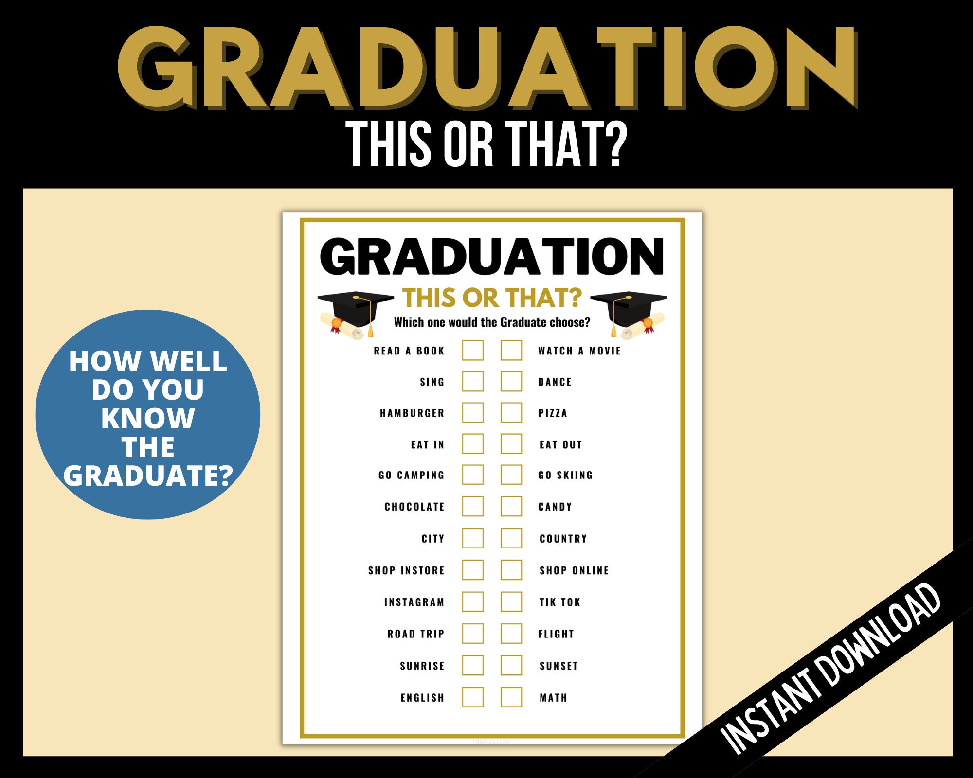 Graduation Games Bundle Printable Graduation Game College or - Etsy