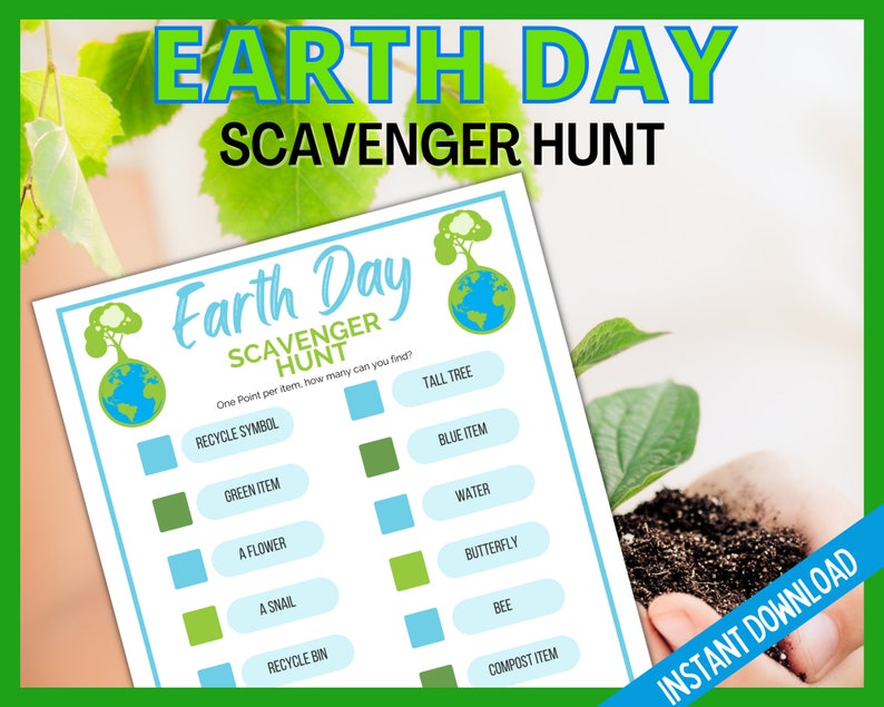 Earth Day Scavenger Hunt, Earth Day Activity, Earth Day Party Games ...