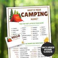 What's Your Smores Name Party Game Printable S'mores Game Dragon Name ...