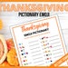 Thanksgiving Emoji Pictionary, Friendsgiving Party Games, Fall Time ...