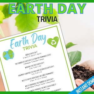 Earth Day Trivia, Printable Earth Day Trivia Games, Earth Day Classroom ...