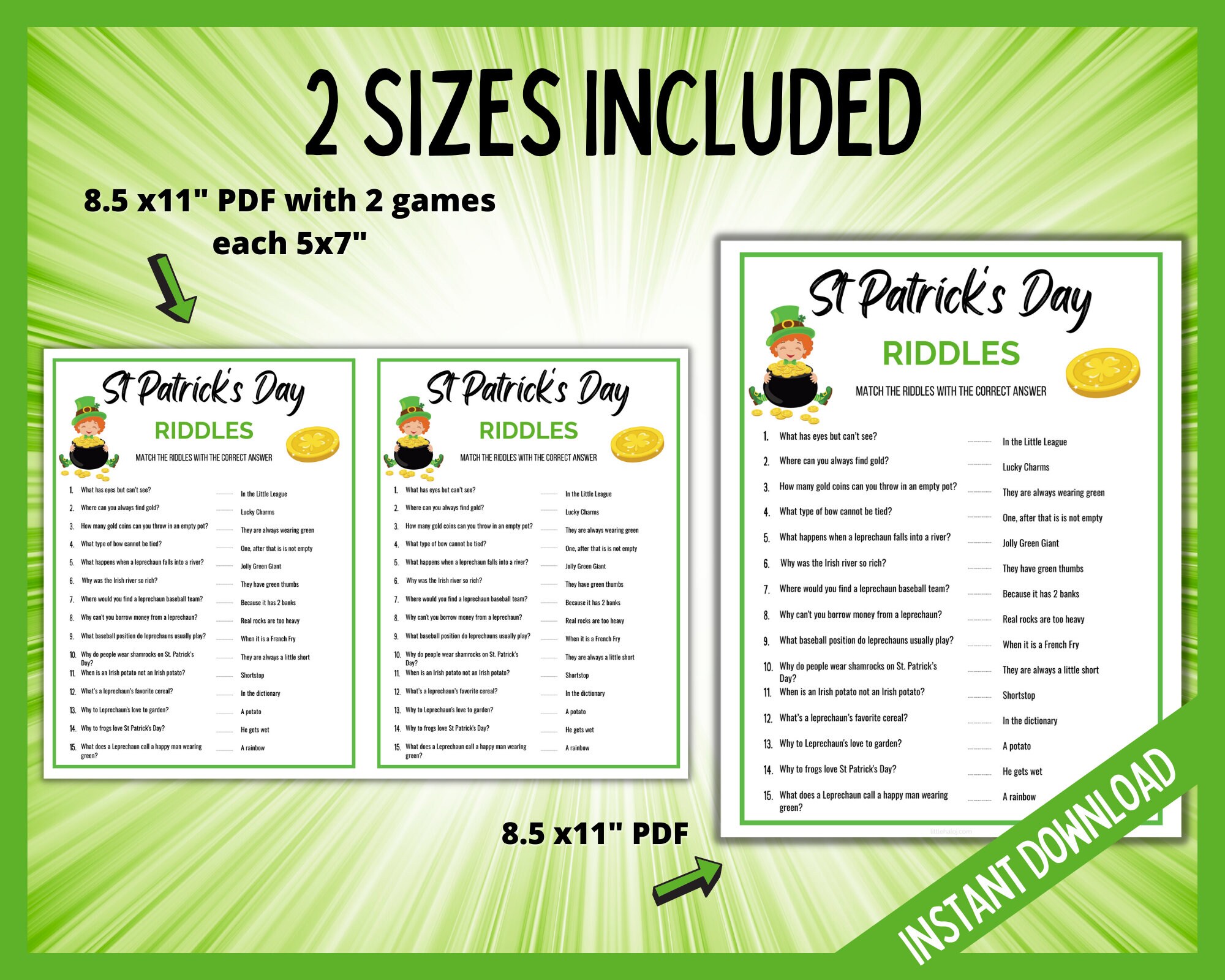 St Patrick's Day Riddles for Kids, St Paddy's Day Jokes, St Patricks ...