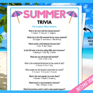 Summer Printable Games Bundle Summertime Activity Summer - Etsy