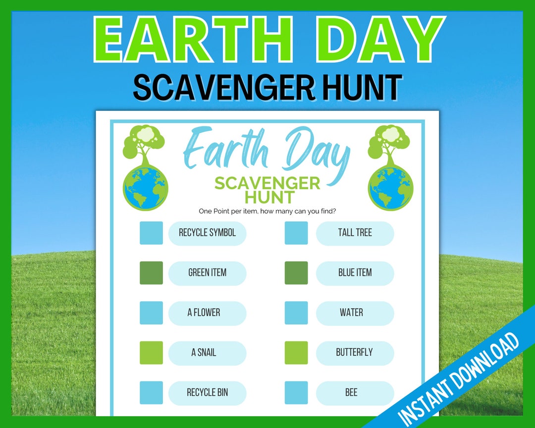 Earth Day Scavenger Hunt, Earth Day Activity, Earth Day Party Games ...