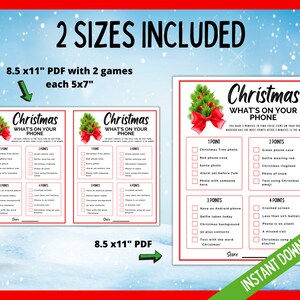 Christmas What's on Your Phone Game, Fun Christmas Game, Christmas ...