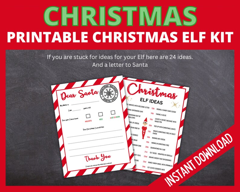 Christmas Elf Activities Printable Elf Kit Bundle Elf - Etsy
