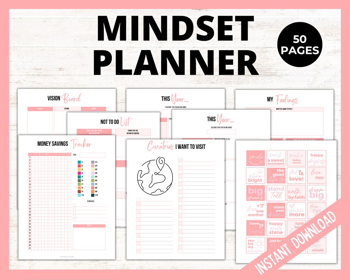 Teen Mindset Planner Printable Teen Daily Journal Daily - Etsy