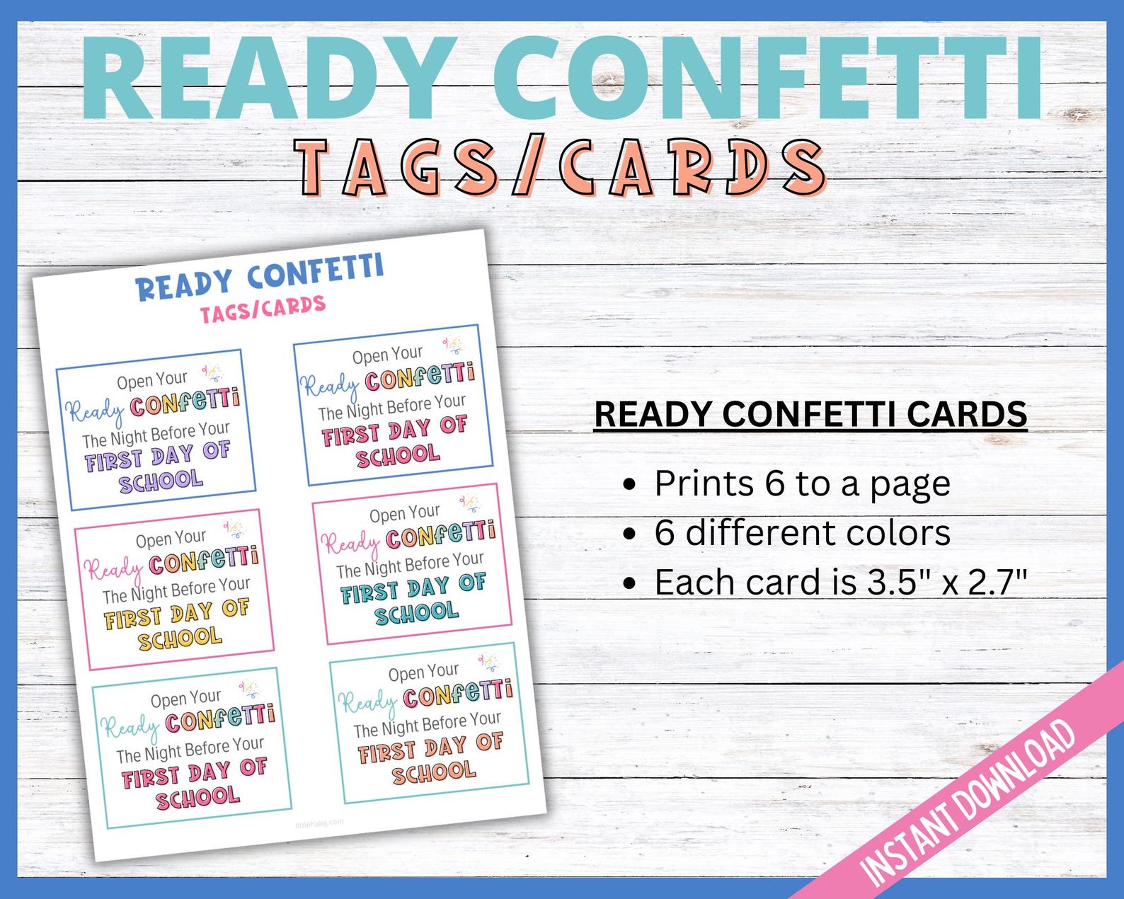Ready Confetti Poem, Back to School Poems, Ready Confetti for Teachers ...