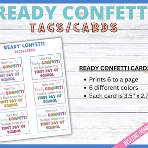 Ready Confetti Poem, Back to School Poems, Ready Confetti for Teachers ...