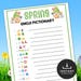 Spring Emoji Pictionary, Printable Spring Games, Spring Activity ...
