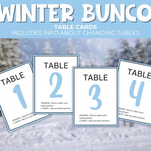 Winter Bunco Printable Party Pack and Scorecards, Bunco Game Rules ...