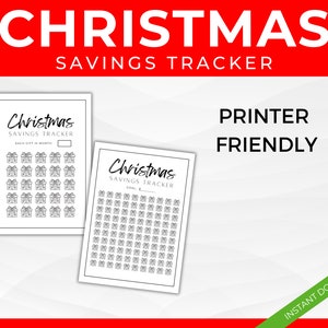 Christmas Savings Tracker, Printable Christmas Money Challenge, Holiday ...