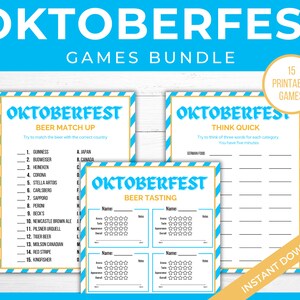 Oktoberfest 15 Party Games Bundle, Printable Adults Beer Party Games ...