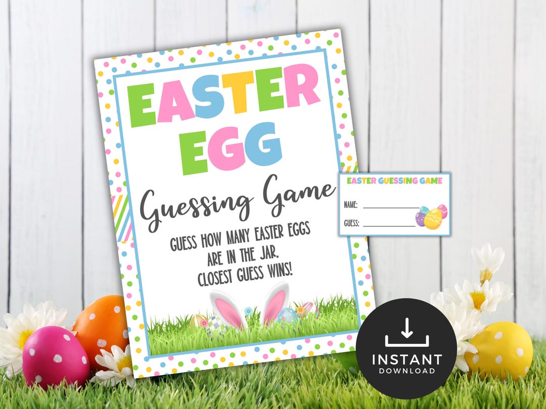 Easter Guessing Game, Easter Classroom Game, Senior Party Game, Guess ...