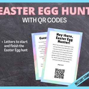 QR Code Easter Treasure Hunt for Teens, Easter Egg Scavenger Hunt With ...