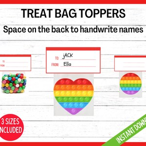 Valentine's Day Treat Bag Topper, Valentines Poppin Gift Tags ...
