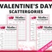 Valentines Day Scattergories, Valentine's Day Game, Galentine's Day ...