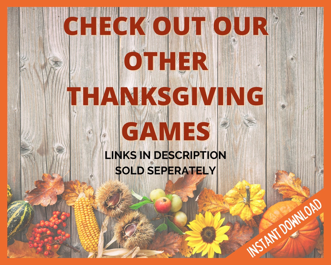 Thanksgiving This or That Game, Would You Rather Game, Thanksgiving ...