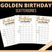 Golden Birthday Party Game, Party Scattergories, Printable Party Game ...