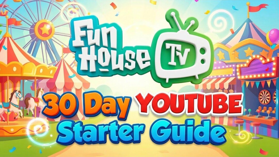 Fun House TV 30 Day Youtube Starter Guide - Etsy
