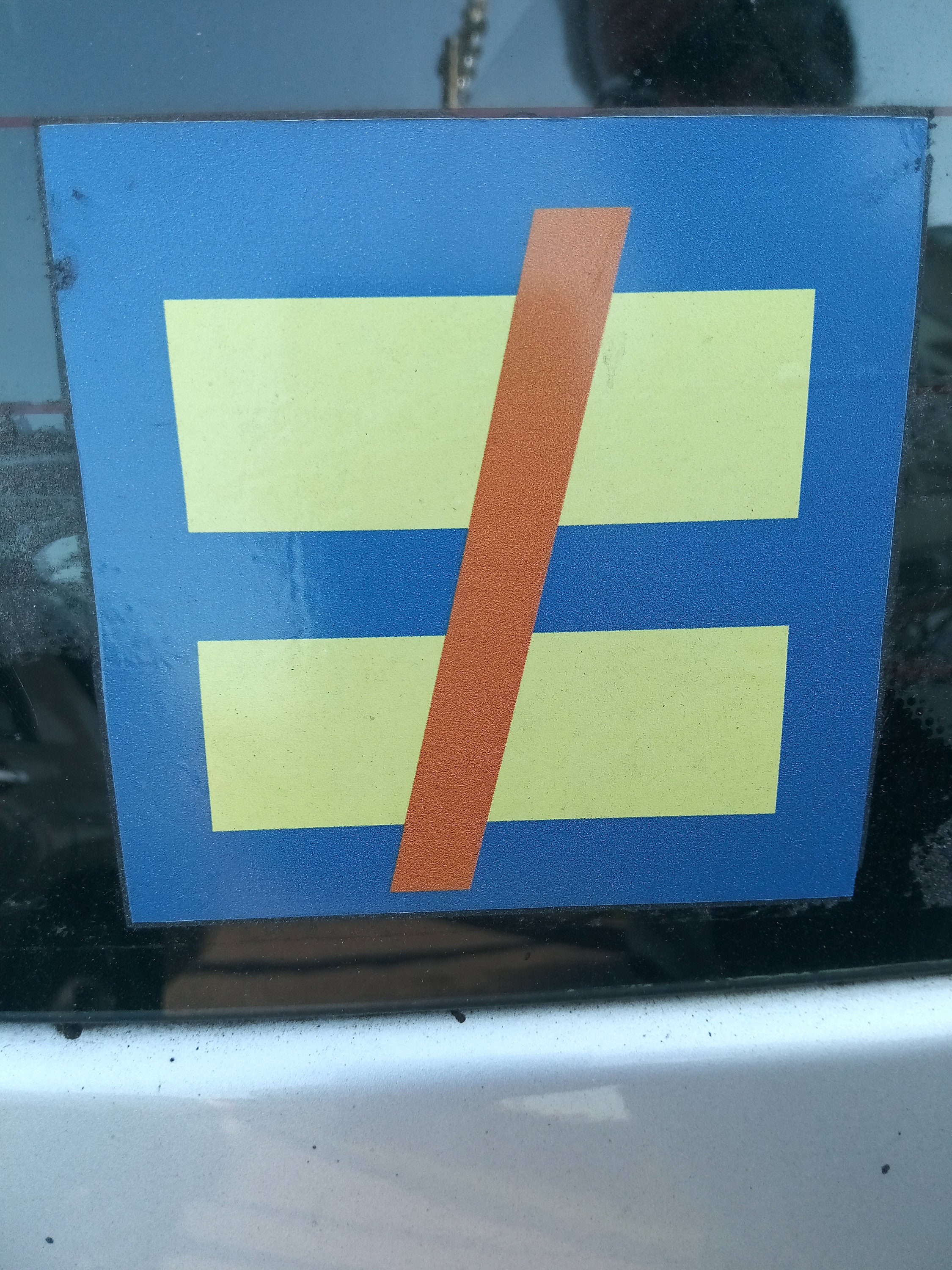 Equality Sticker Yellow On Blue