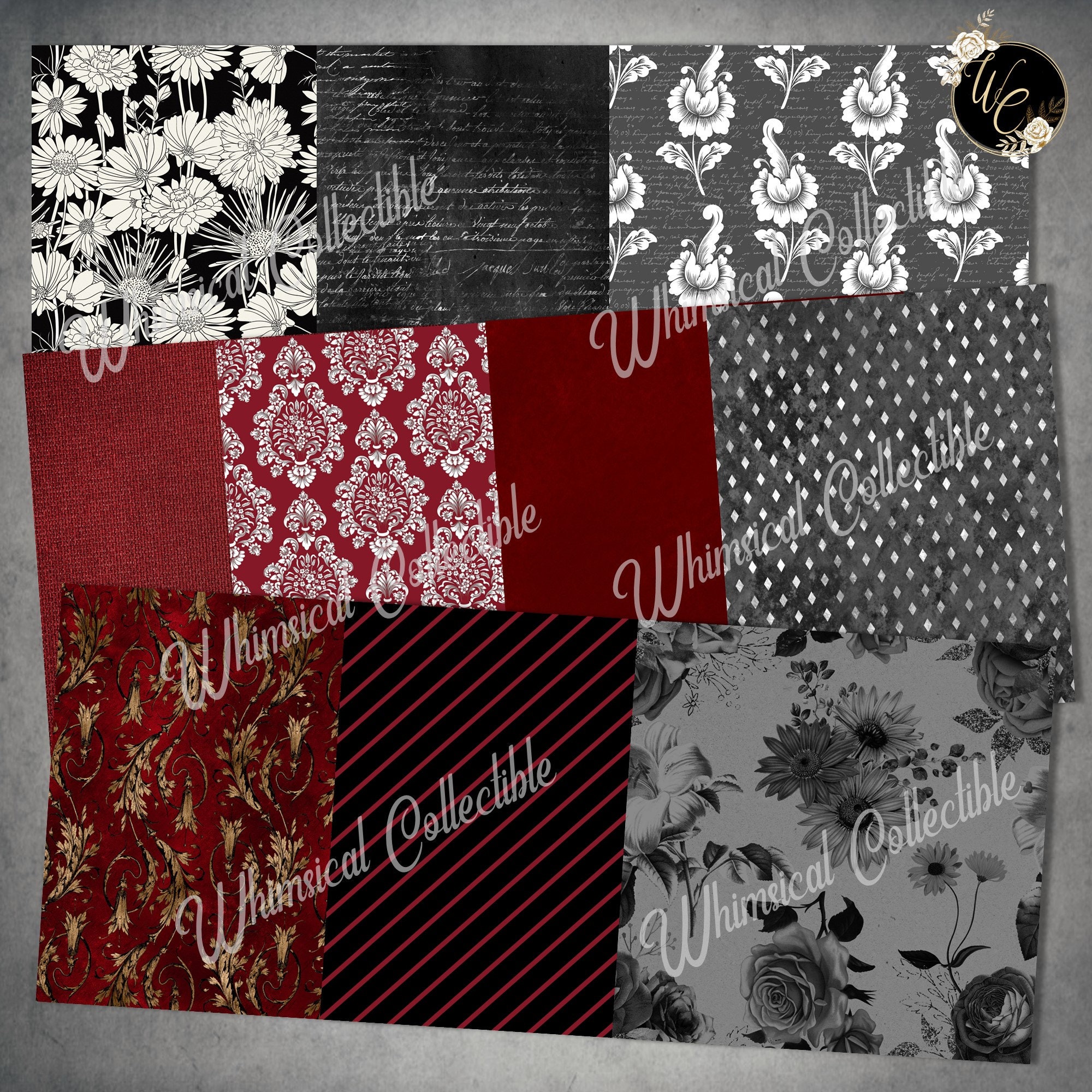 Scrapbook Kit, London by Lamplight Theme, Digital or Printable Papers ...