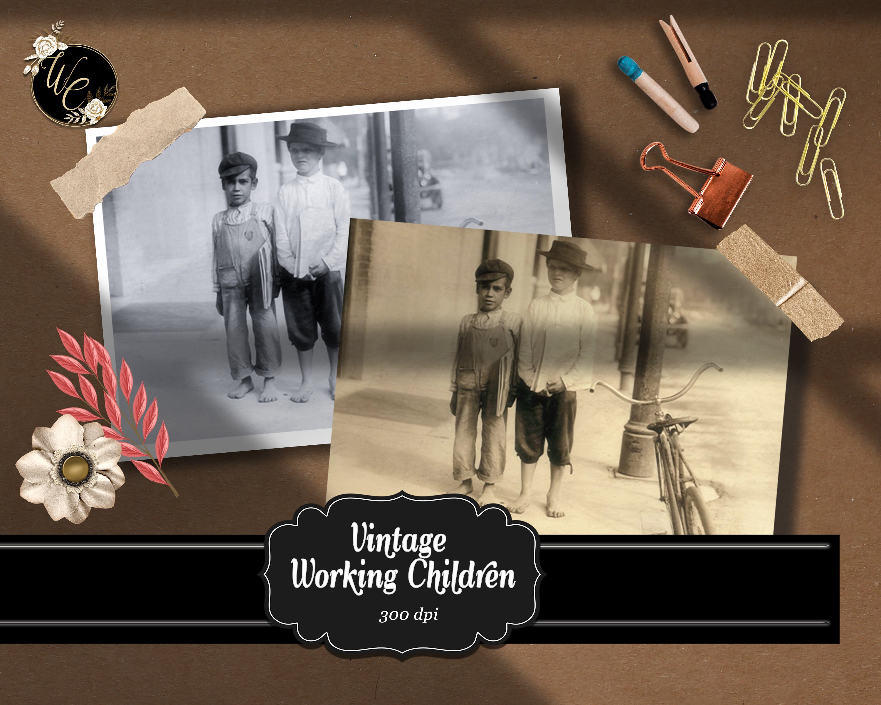 Young Paper Boys Vintage Photo- Instant Wall Art| Printable Instant ...