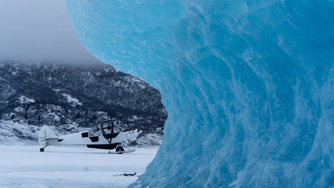 A Wave of Cold, Airplane, Glacier, Alaska, Winter, Ice, Lake, Bush ...