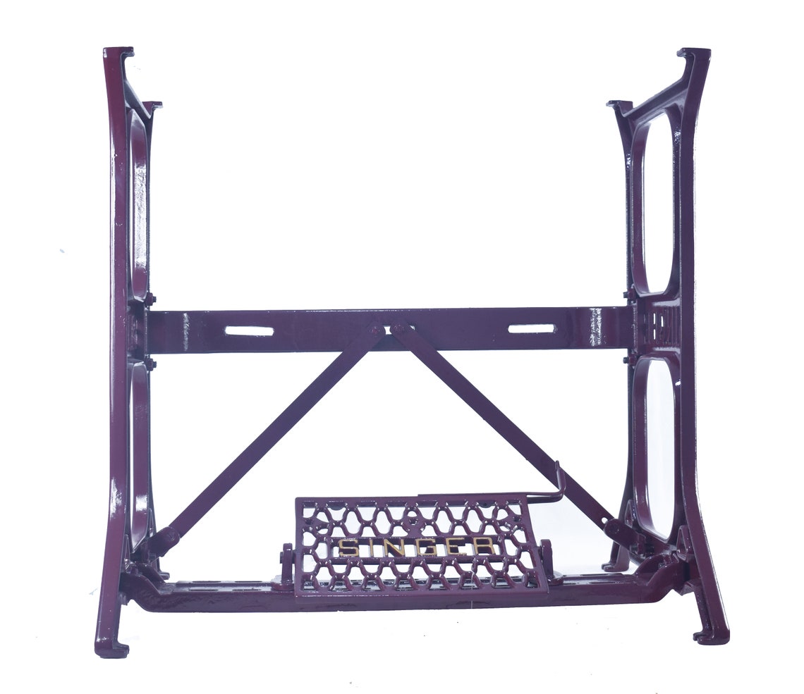 SINGER Table Industrial Sewing Machine Cast Iron Stand Legs Base 1910's ...