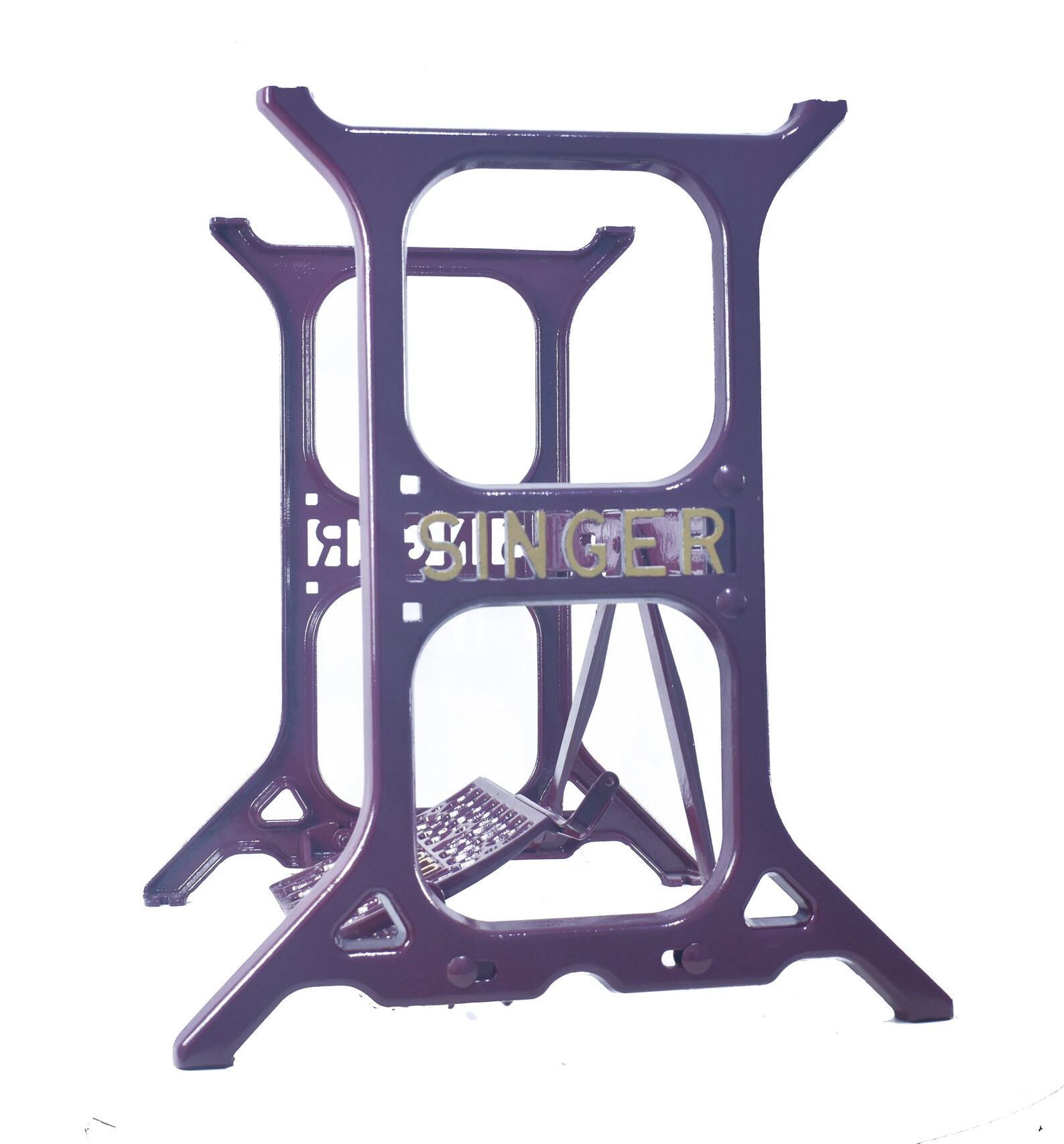 SINGER Table Industrial Sewing Machine Cast Iron Stand Legs Base 1910's ...
