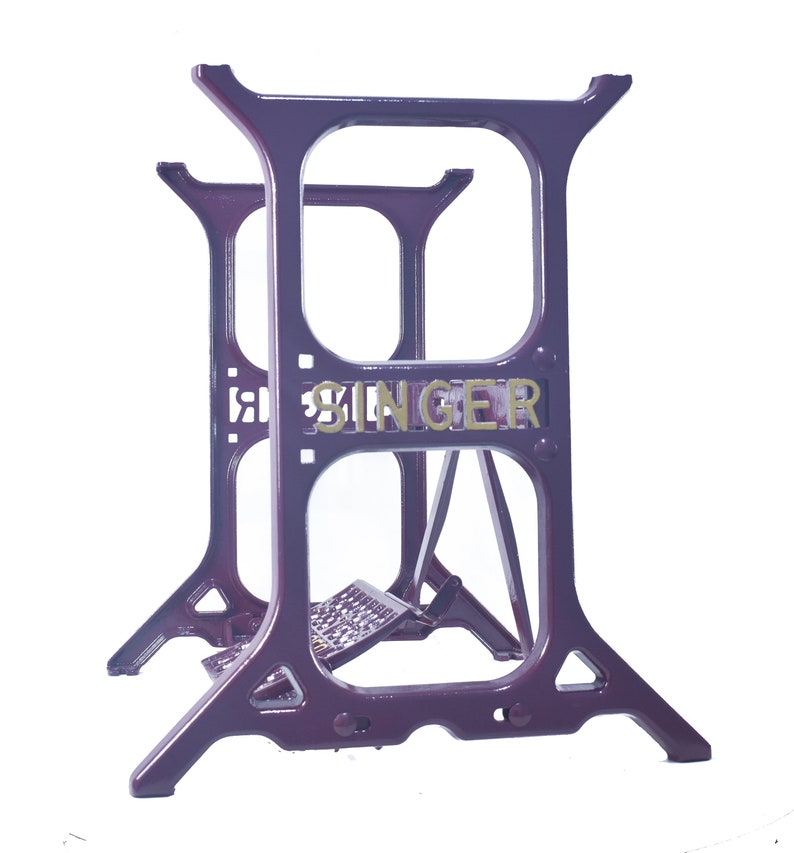 SINGER Table Industrial Sewing Machine Cast Iron Stand Legs Base 1910's ...