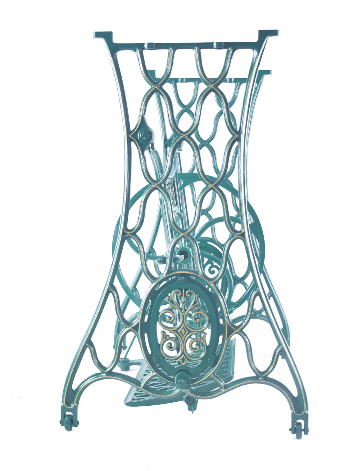 SINGER Sewing Machine Treadle Table Cast Iron Stand Legs Base 1930 ...