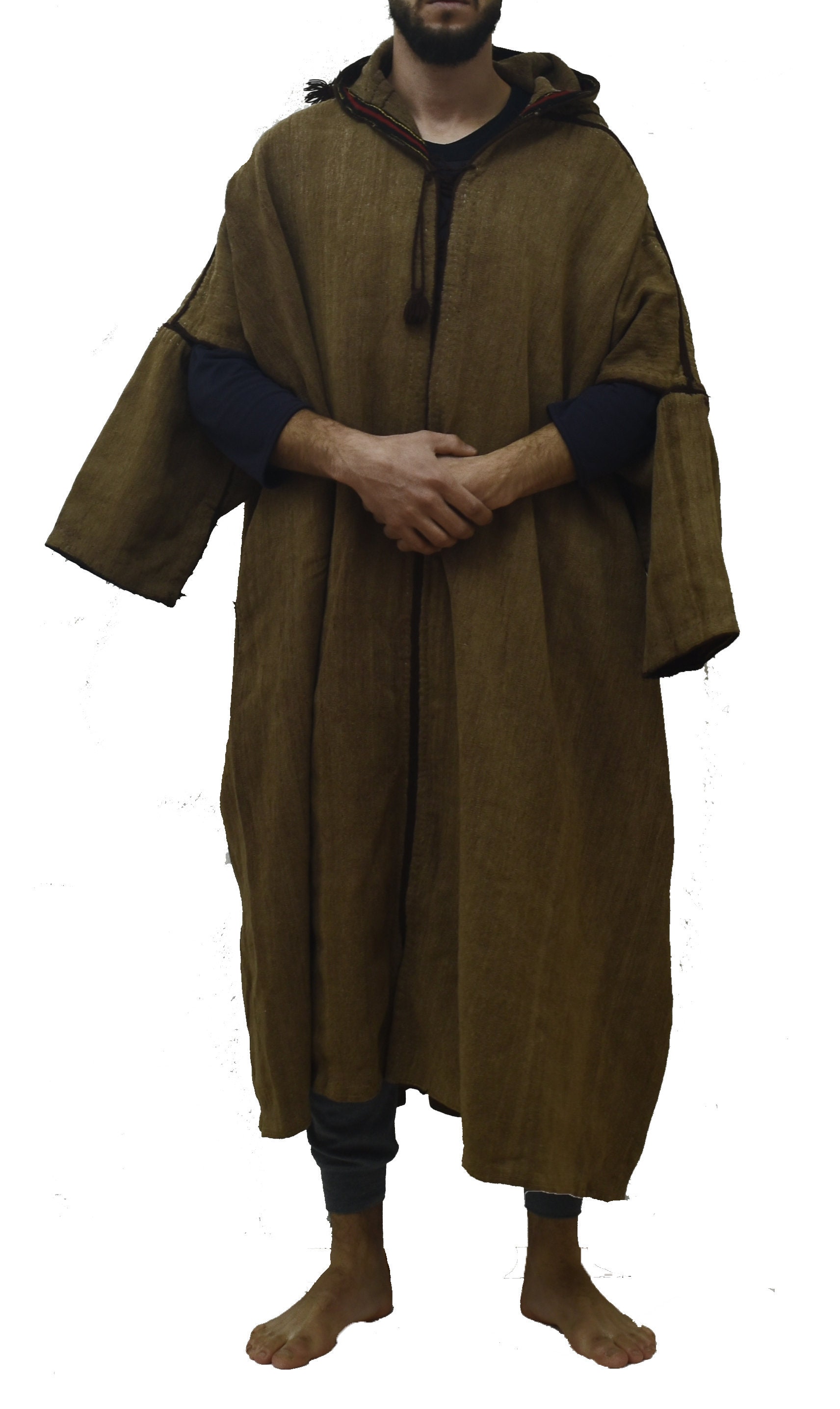 Vintage Woven Wool Traditional Dress Berber Islamic Djelaba Kechabeia ...