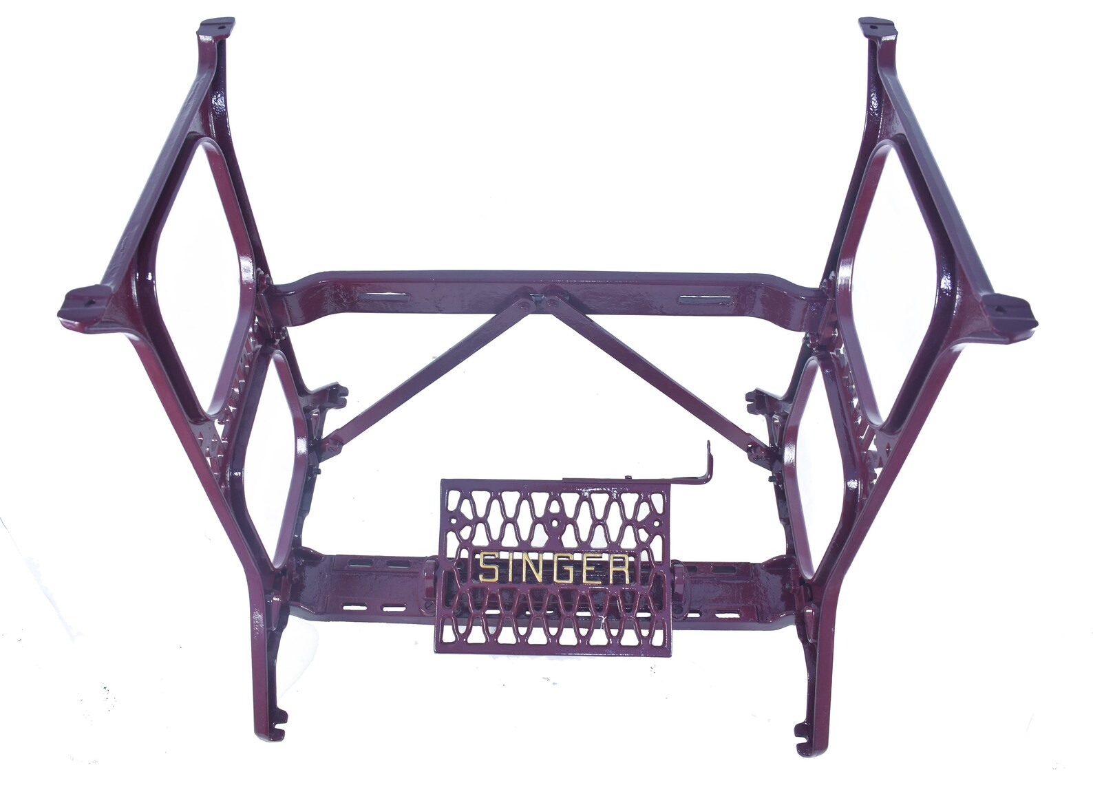 SINGER Table Industrial Sewing Machine Cast Iron Stand Legs Base 1910's ...