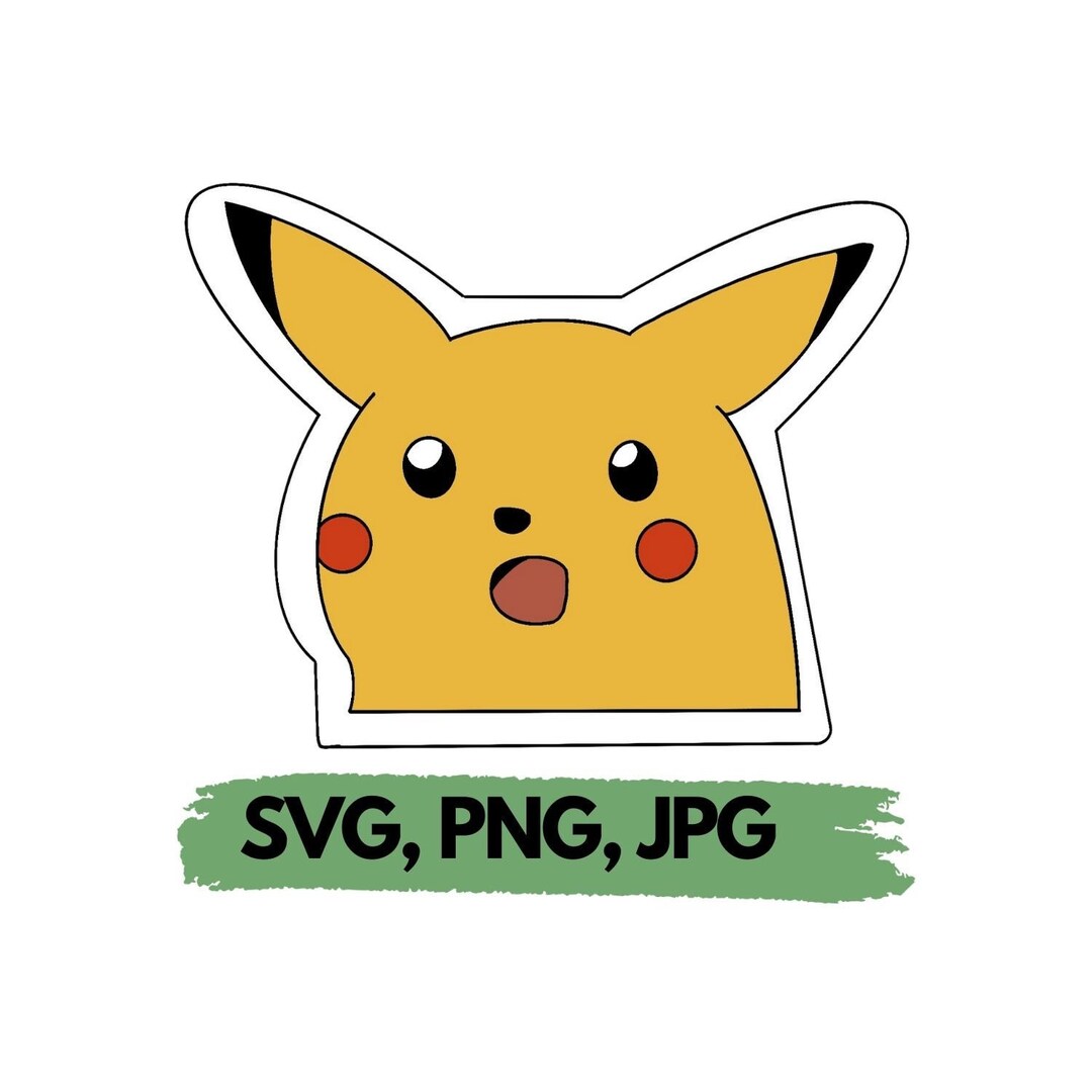 Suprised Pikachu SVG, PNG, JPG File - Etsy