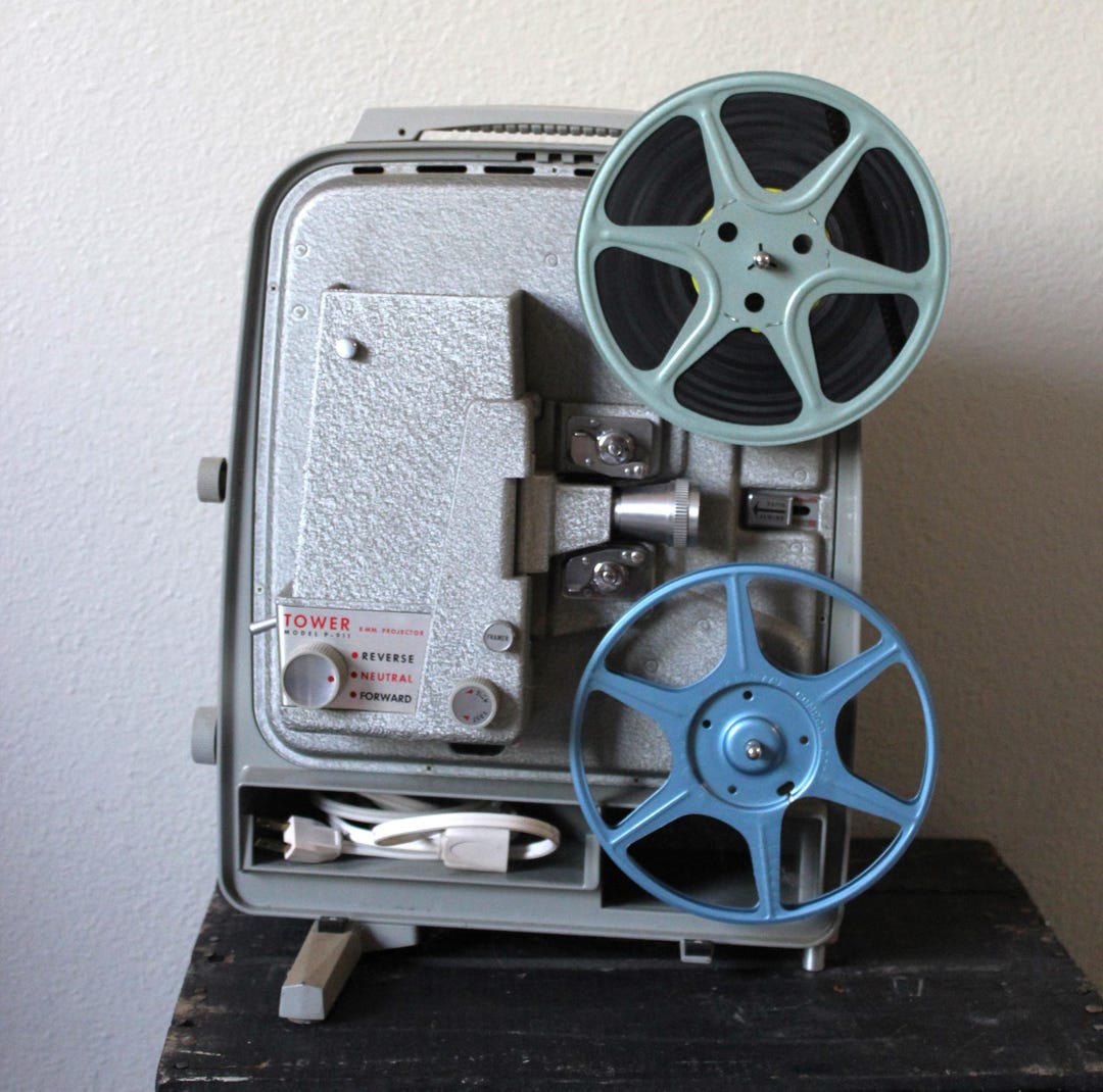 Vintage TOWER Model P-911 8mm Film Movie PROJECTOR Mystery Film Working ...