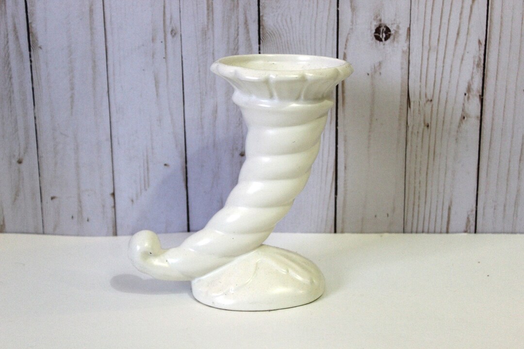 Vintage 40s Art Deco West Coast Pottery California #210 Ivory White ...